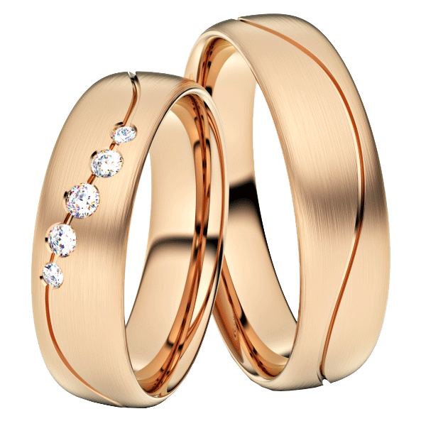 Ringe aus Roségold mit 0.05 ct. Brillant - Trauring Lounge by zenubia.ch